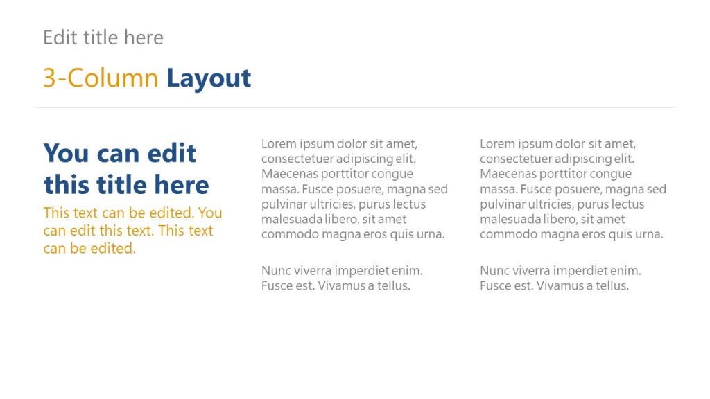 3 Column MasterDoc Layout PPT - SlideModel