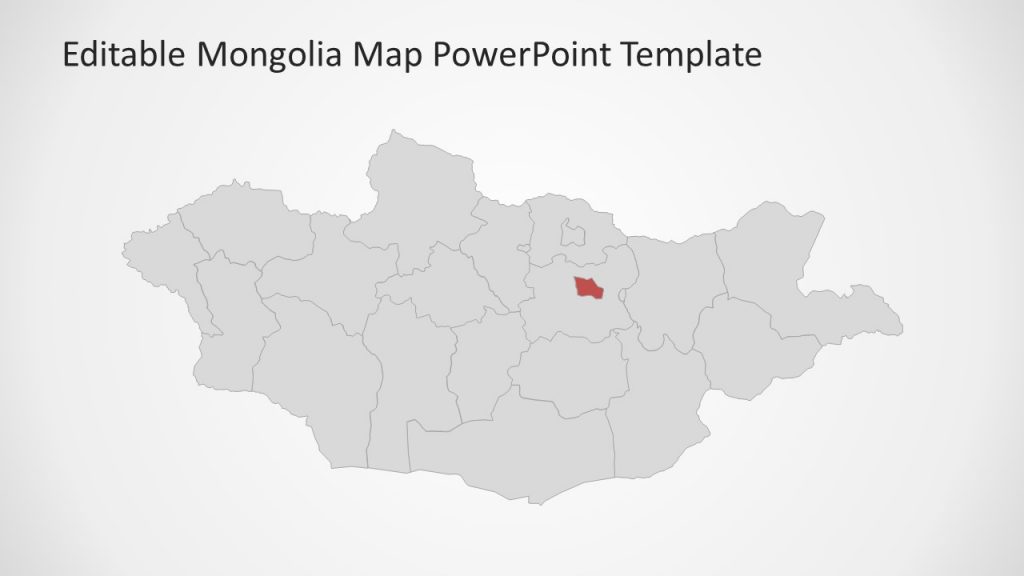 Simple Gray Outline Map PowerPoint - SlideModel