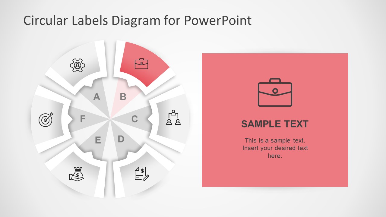 Circular Labels Six Steps PowerPoint Diagram - SlideModel