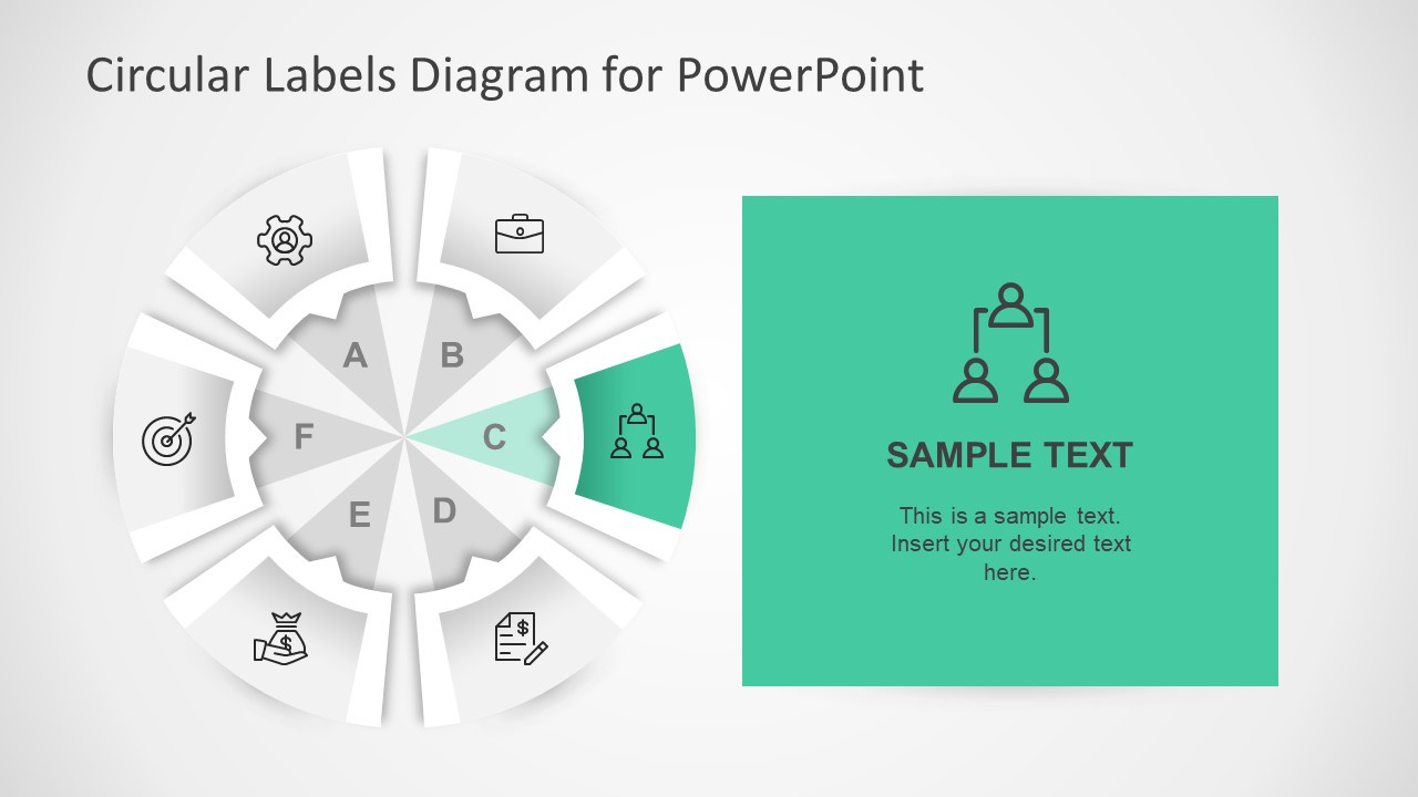 Circular Labels Six Steps PowerPoint Diagram - SlideModel