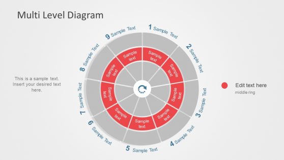 Nine Segment Circular Diagram Slide - SlideModel