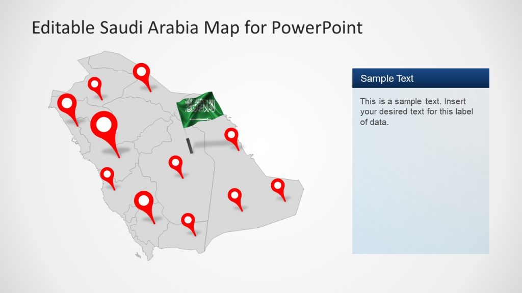 Template Slide of Editable Saudi Arabia Map - SlideModel