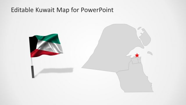 Middle East County Map of Kuwait - SlideModel