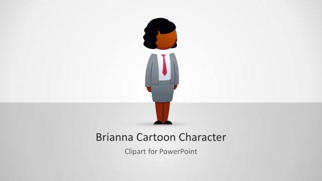 Presentation of Brianna Afro Cartoon Character - SlideModel