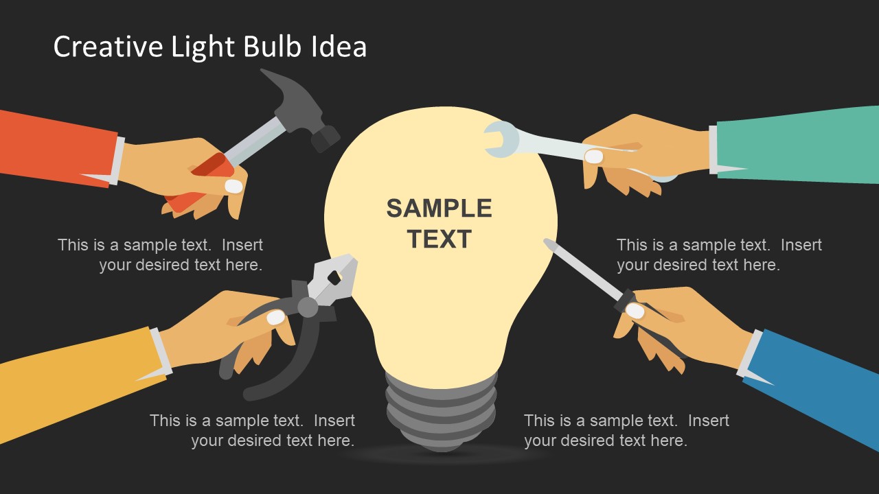 Creative Light Bulb PowerPoint Shape - SlideModel