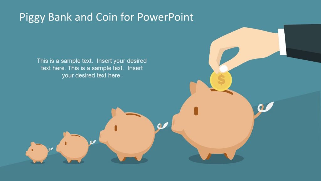 Piggy Bank and Coin Clipart Template - SlideModel