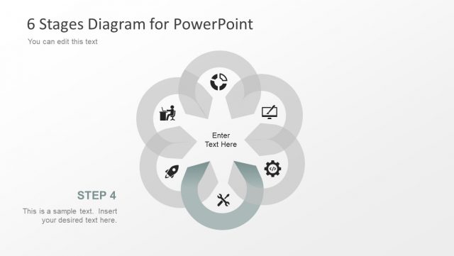 Editable Template 6 Stages Diagram - SlideModel