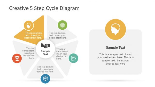 Infographic Slide of 5 Step Diagram - SlideModel
