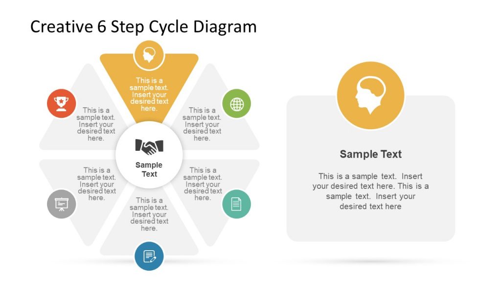 Creative 6 Stage Cycle Template - SlideModel
