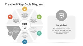 Creative PowerPoint Cycle of 6 Step - SlideModel