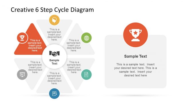 Simple Template Six Segment Circular Flow - SlideModel