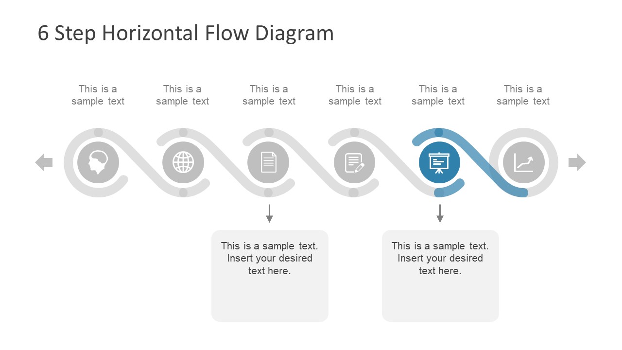 6 Step Horizontal Flow Diagram for PowerPoint - SlideModel