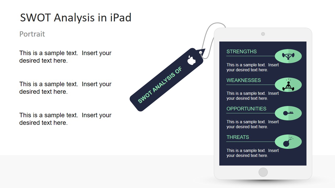 SWOT Analysis in iPad - SlideModel