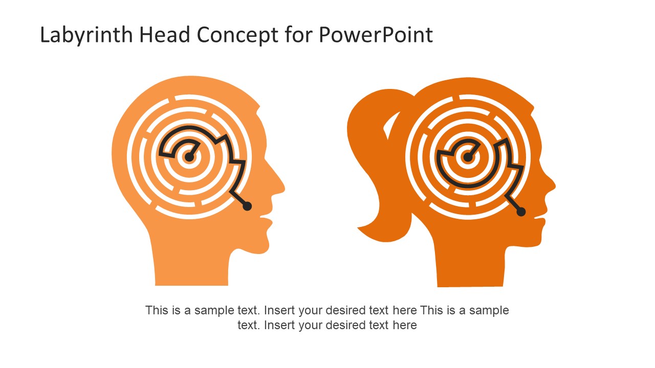 Labyrinth Head Concept PowerPoint Template - SlideModel