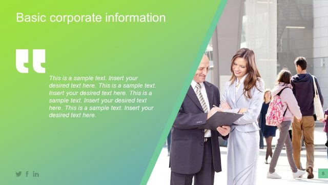 Corporate Information Presentation Template - SlideModel