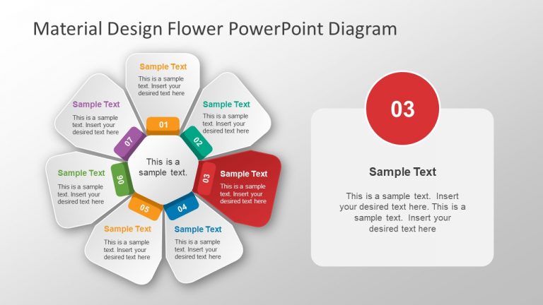 Flower PowerPoint Shape 7 Steps - SlideModel
