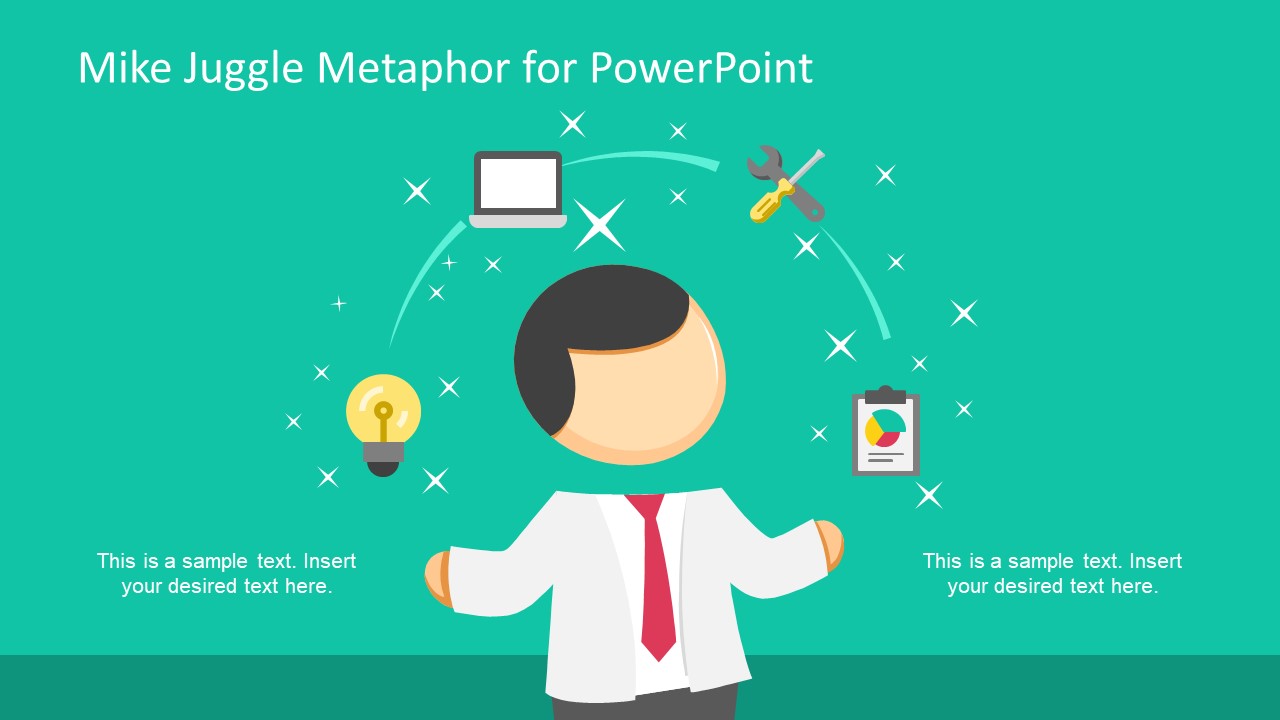 Mike Juggle Metaphor Illustration for PowerPoint - SlideModel
