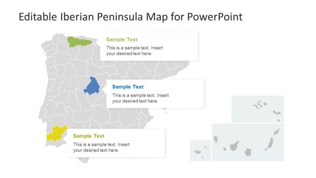 Outline Map Template of Iberian Peninsula - SlideModel