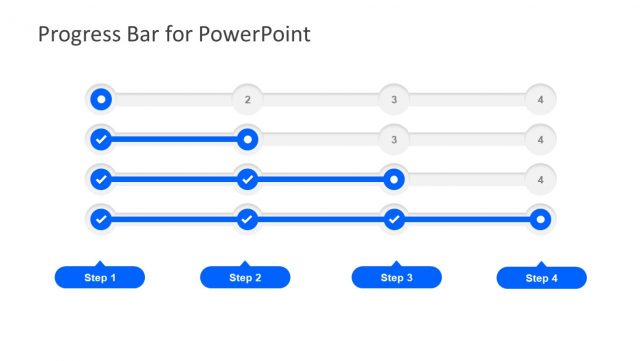 4 Step Progress Bar PowerPoint - SlideModel