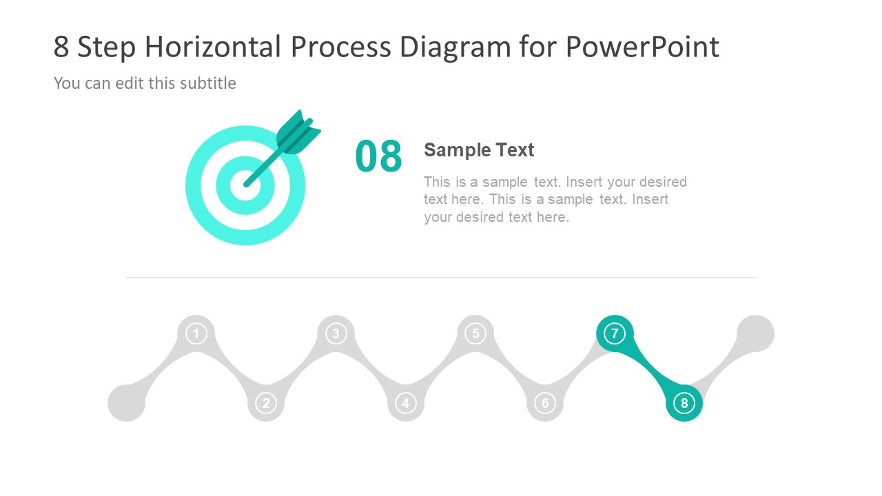 8 Step Horizontal Process Diagram Design for PowerPoint - SlideModel