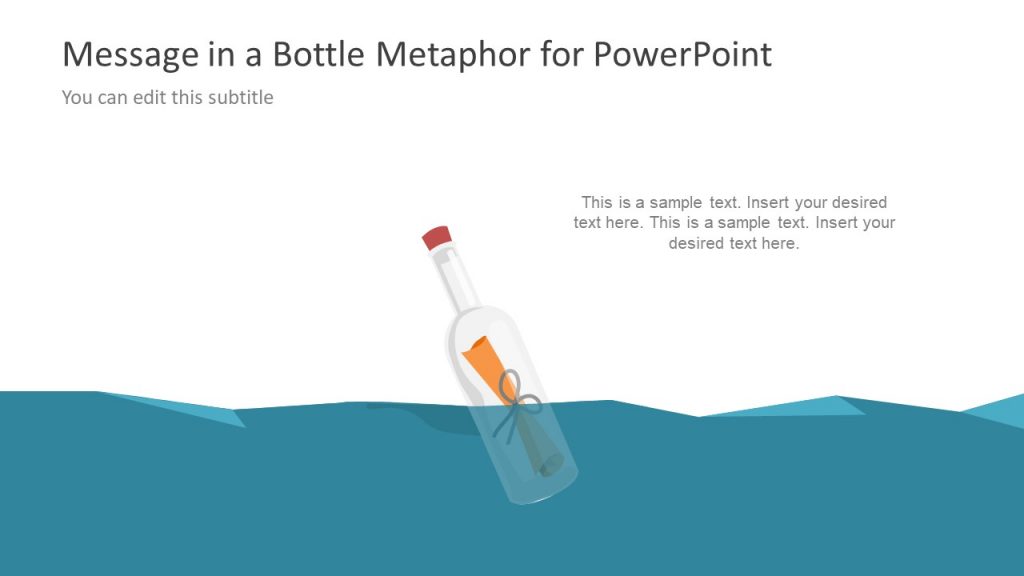 Editable Shapes of PowerPoint Bottle Message - SlideModel