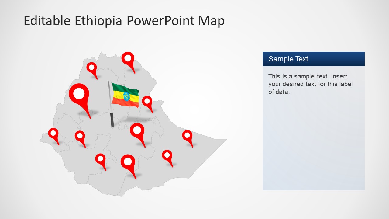 Editable Ethiopia Map Template for PowerPoint - SlideModel