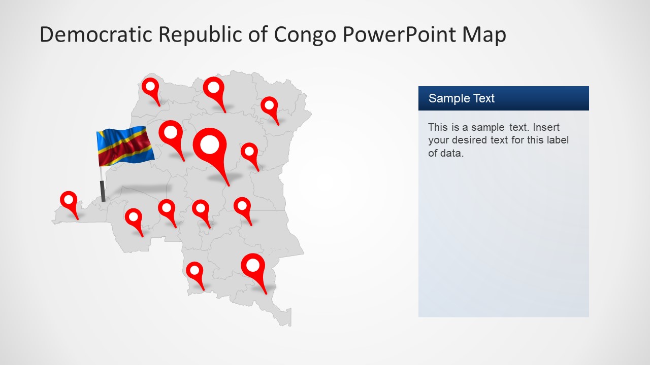 Editable Democratic Republic of Congo PowerPoint Map - SlideModel