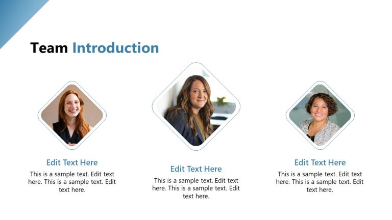 Team Introduction Slide with Placeholder Images - SlideModel