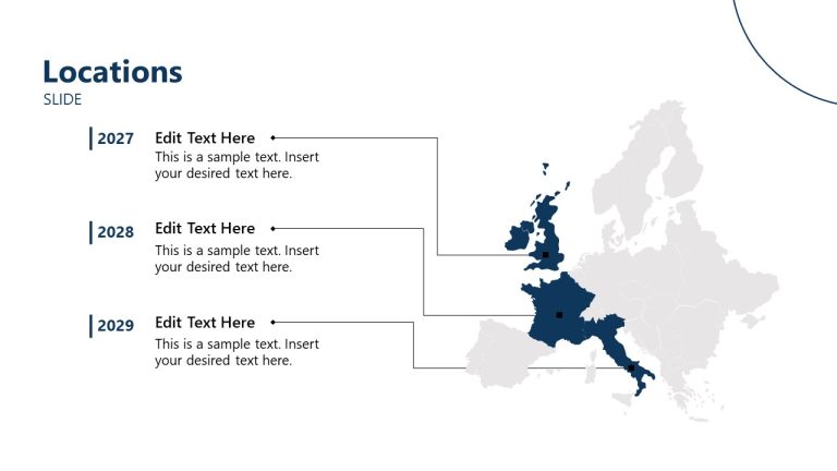 Slide with Locations Map PowerPoint Template - SlideModel