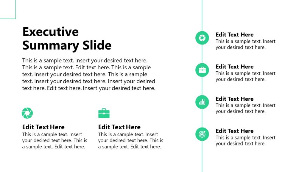 Executive Summary Slide for Presentation - SlideModel
