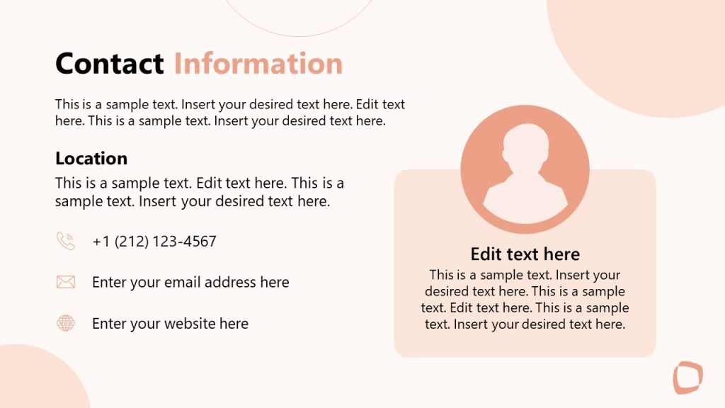 Contact Information Slide - CBT Template - SlideModel