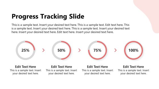 Progress Tracking Slide with Percentage Blocks - SlideModel