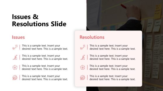 Issues & Resolution Slide Comparison Slide - SlideModel