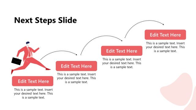 Creative Next Steps Presentation Slide for PPT - SlideModel