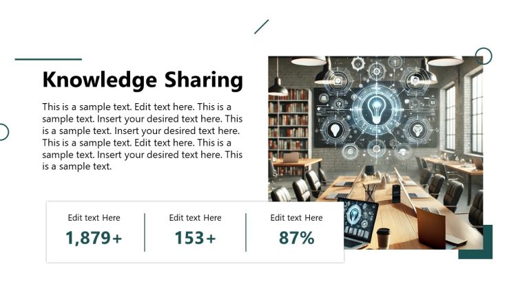 Knowledge Sharing Slide with Image Placeholder - SlideModel