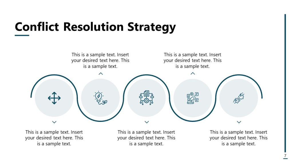 Conflict Resolution Strategy Slide for PowerPoint - SlideModel