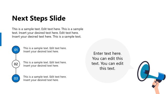 Next Steps Presentation PPT Slide - SlideModel