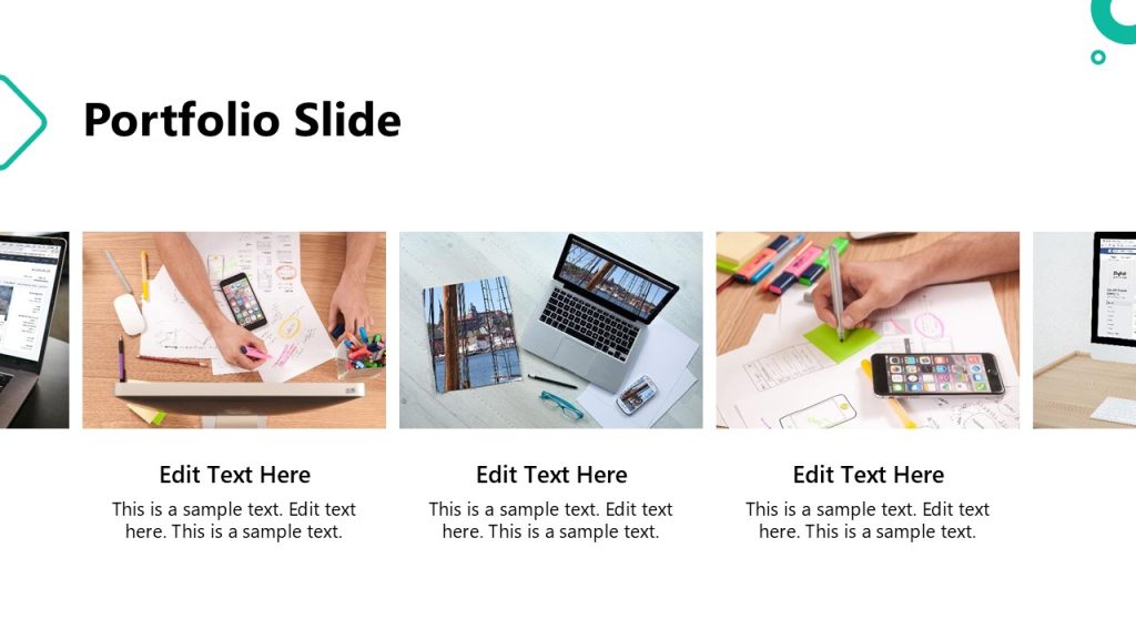 Editable Slide for Portfolio Presentation - SlideModel