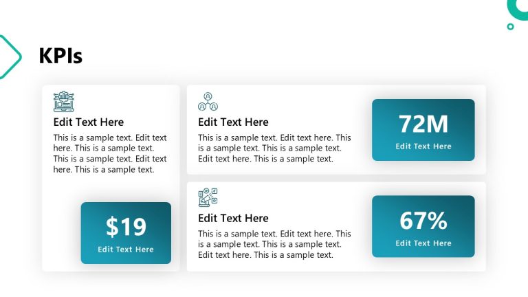 Editable Slide for Key Performance Indicators - SlideModel