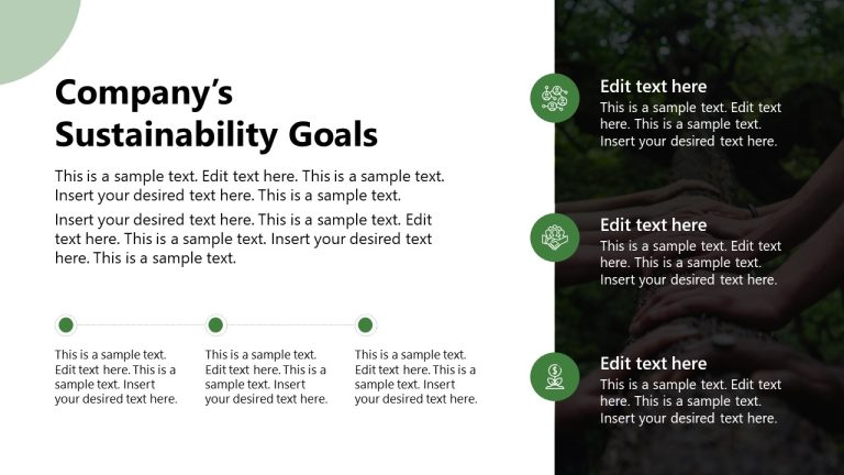 Company's Sustainability Goals PowerPoint Template Slide - SlideModel