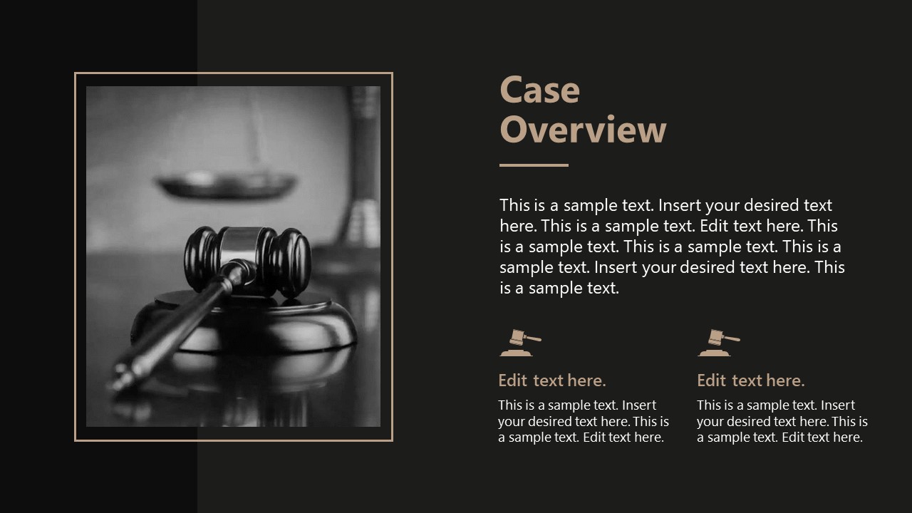 Simple Law Case PowerPoint Template