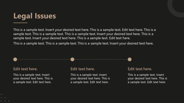 Legal Issues Slide for Law Case Presentation - SlideModel