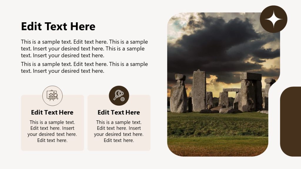 Slide with Modern Images - Archaeology Template - SlideModel