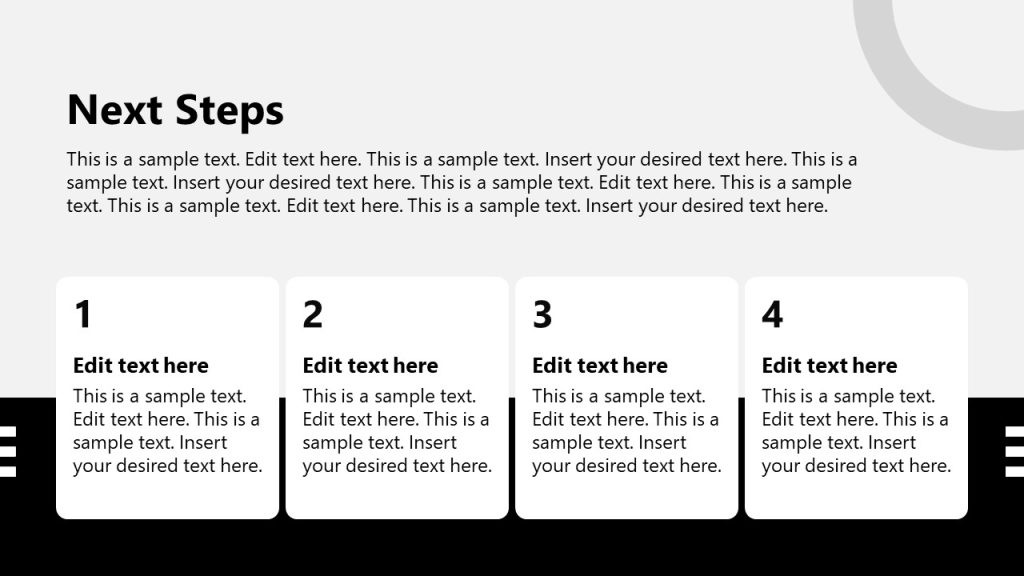 Next Steps PPT Slide - Weekly Operations Meeting PPT Template - SlideModel