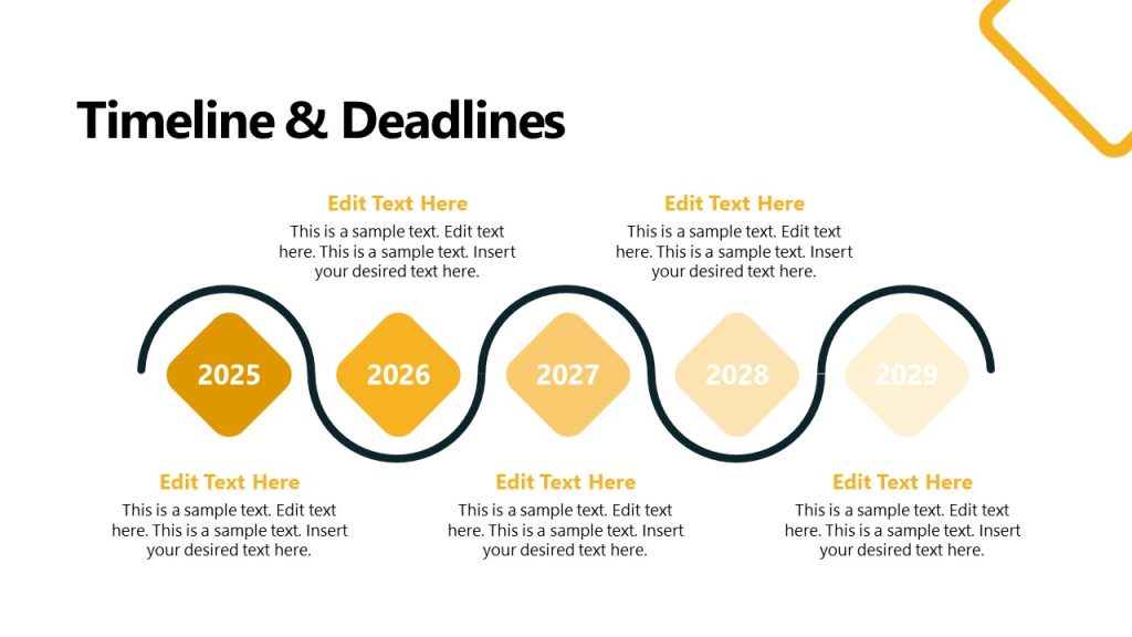 Timeline & Deadlines PPT Slide - SlideModel