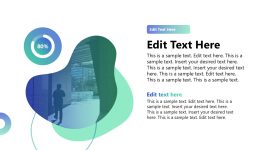 Organic Shapes Layout Template Slide with Chart - SlideModel