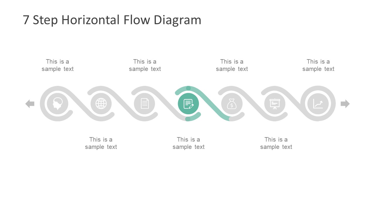 7 Step Horizontal Flow Diagram for PowerPoint - SlideModel