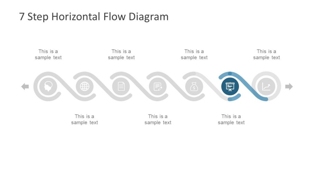 Horizontal Flow Diagram Template Financials - SlideModel