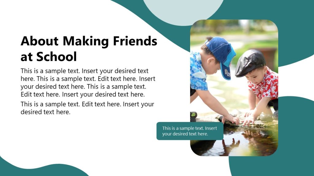 About Making Friends at School PowerPoint Slide - SlideModel