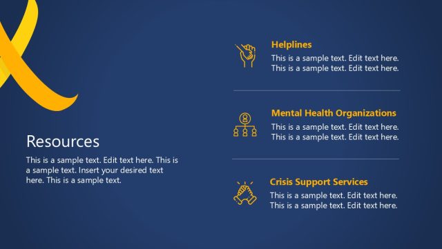 Resources Slide - World Suicide Prevention Day Template - SlideModel
